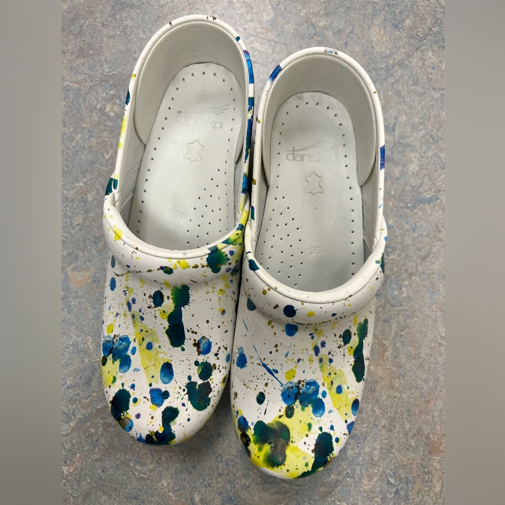 Dansko Professional Paint Splash Leather - Gem